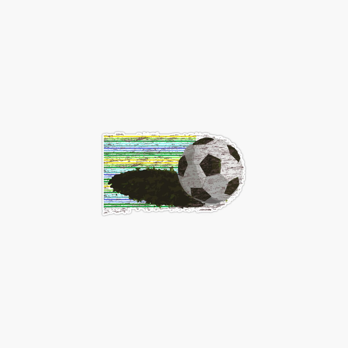 Onim Soccer Ball With Stripes - European Football Sticker, Phone Decal ...