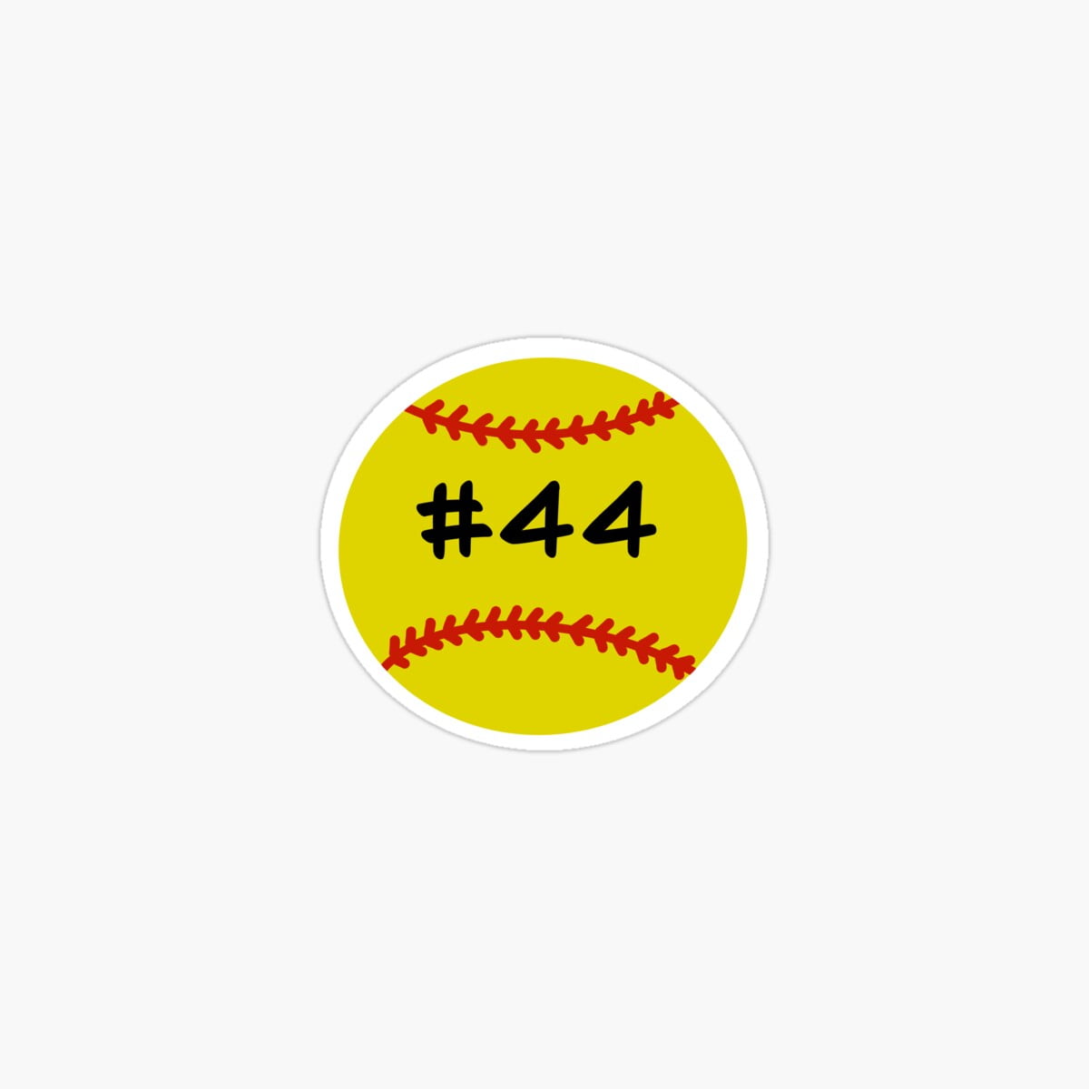 Onim Softball #44 Sticker, Phone Decal Water Bottle Stickers Car Decals ...