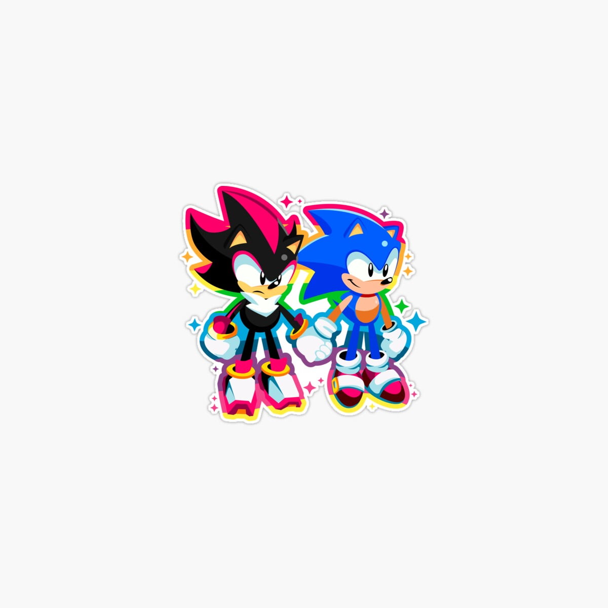 Onim Sonic Shadow Sticker, Phone Decal Water Bottle Stickers Car Decals ...