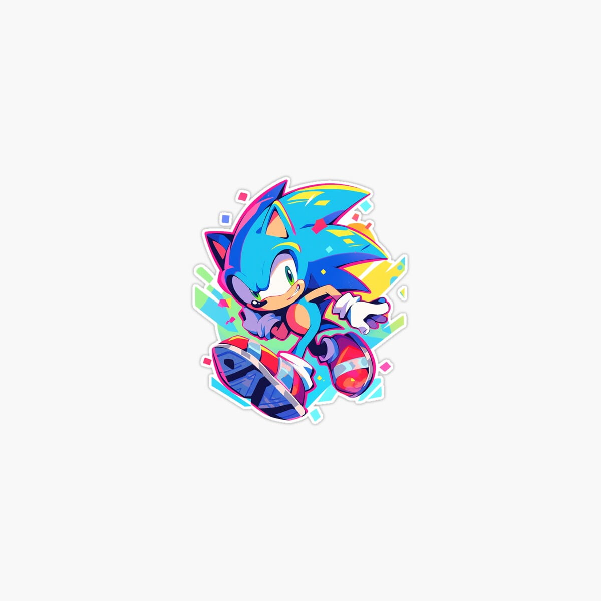 Onim Sonic Speed Sticker, Phone Decal Water Bottle Stickers Car Decals ...