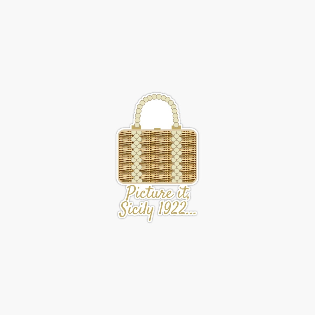 Onim Sophia'S Wicker Purse Sticker, Phone Decal Water Bottle Stickers ...