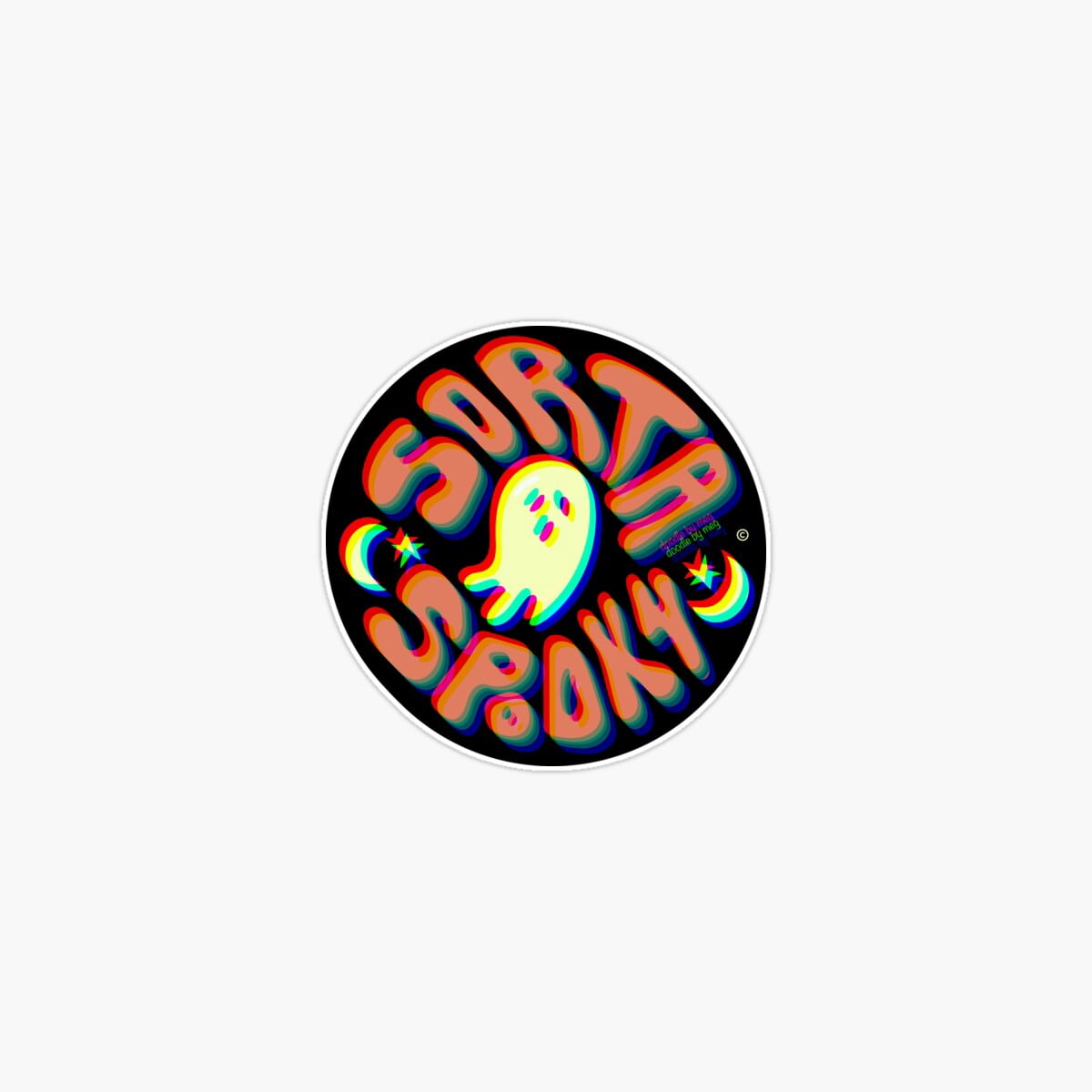 Onim Sorta Spooky © 3D Sticker, Phone Decal Water Bottle Stickers Car ...