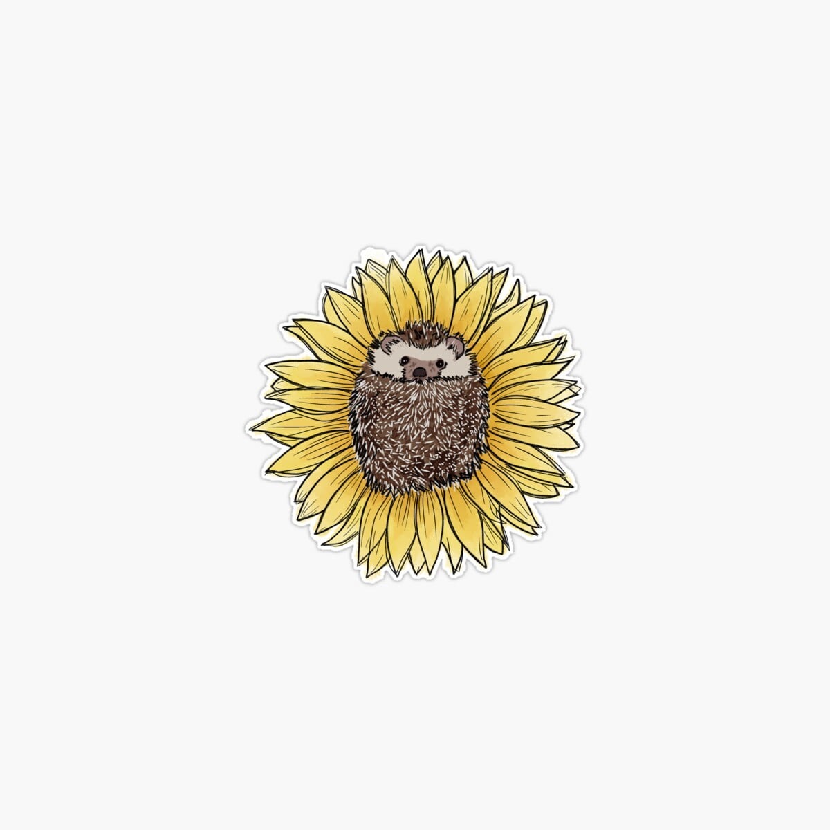 Onim Spiky Sunflower Sticker - Walmart.com