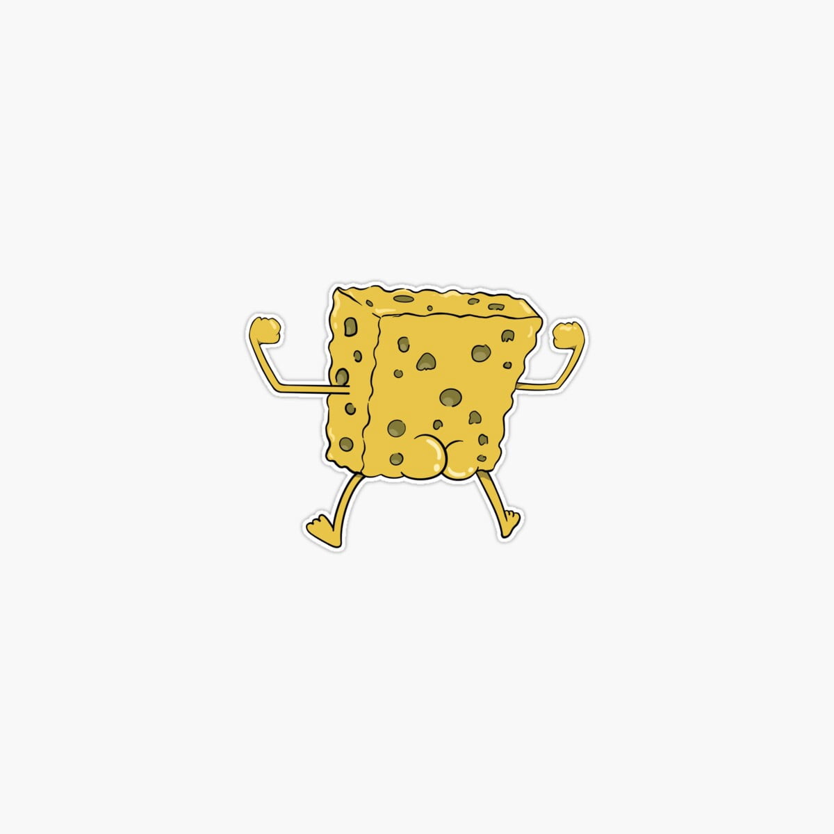 Onim Spongebob Butt Sticker, Phone Decal Water Bottle Stickers Car ...