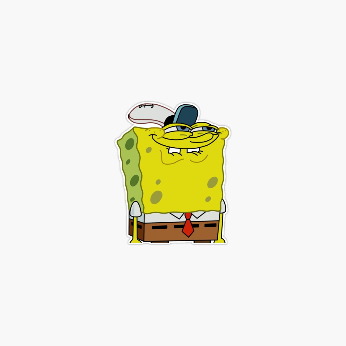 Onim Spongebob Meme Face Sticker, Phone Decal Water Bottle Stickers Car ...