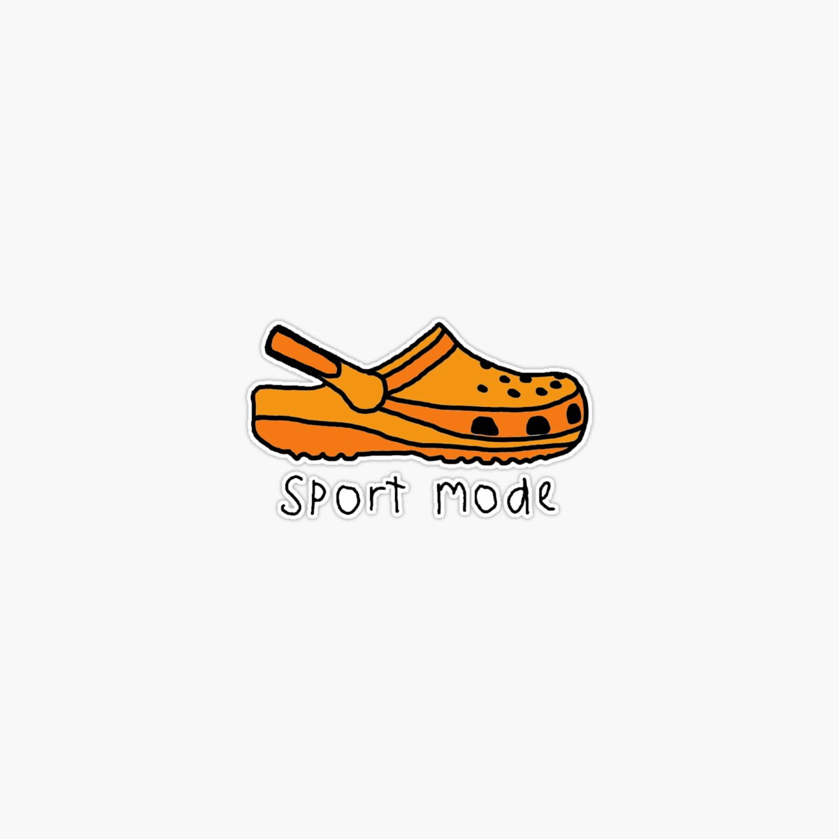 Onim Sport Mode Crocs Sticker, Phone Decal Water Bottle Stickers Car ...
