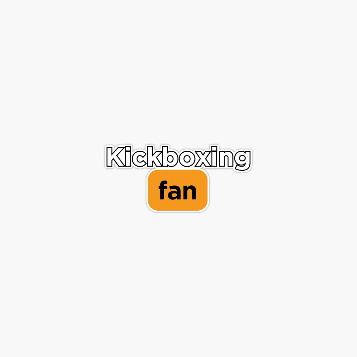 Onim Sports Fan Kickboxing Sticker, Phone Decal Water Bottle Stickers ...