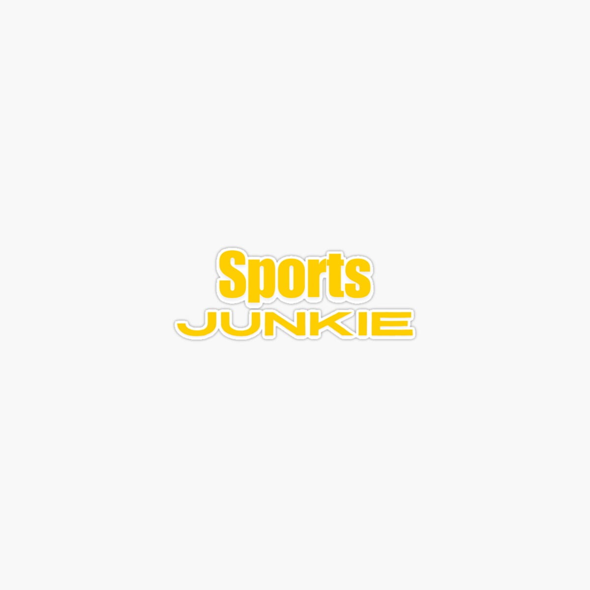Onim Sports Junkie Bold Yellow Sticker, Phone Decal Water Bottle ...