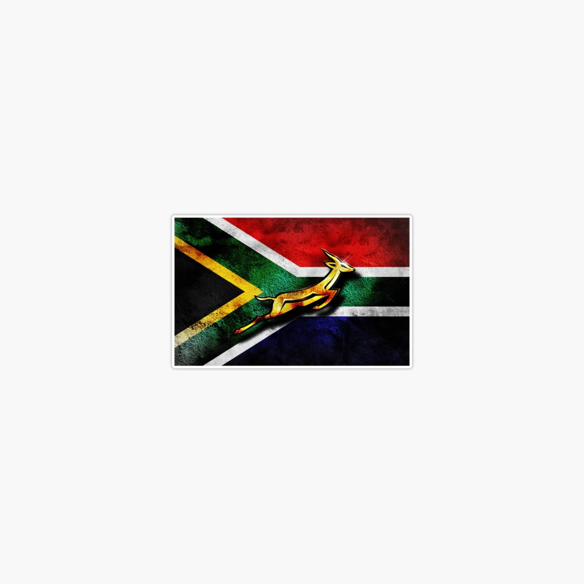 Onim Springbok Bokke South African Flag Vintage Rugby Sticker - Walmart.com
