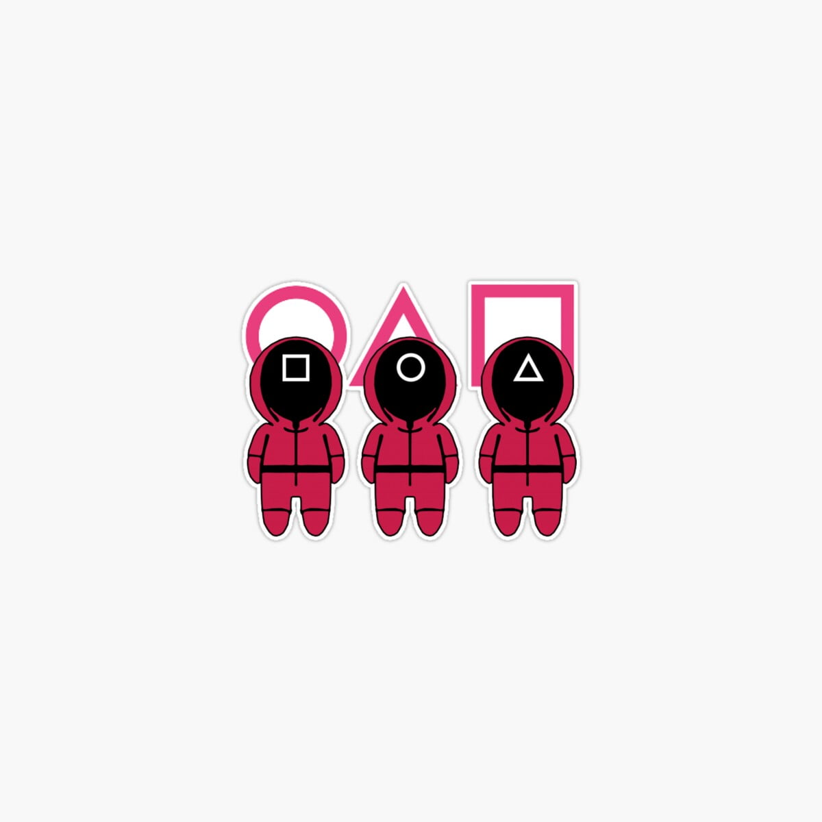 Onim Squid Game Trio Sticker, Phone Decal Water Bottle Stickers Car ...