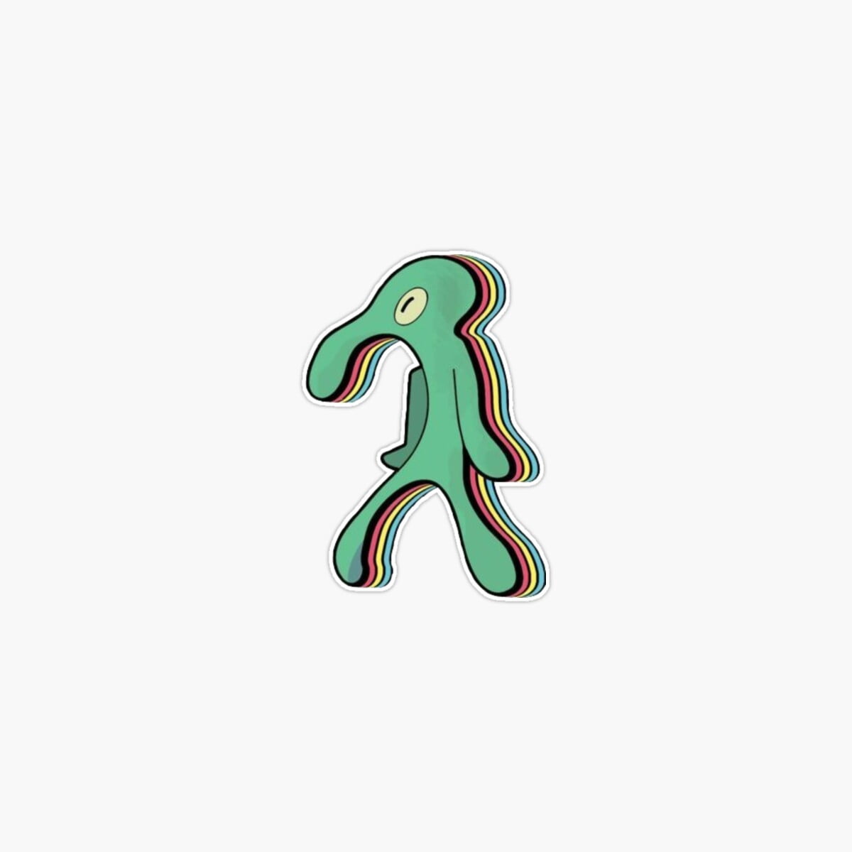 Onim Squidward Artwork Sticker Sticker, Phone Decal Water Bottle ...