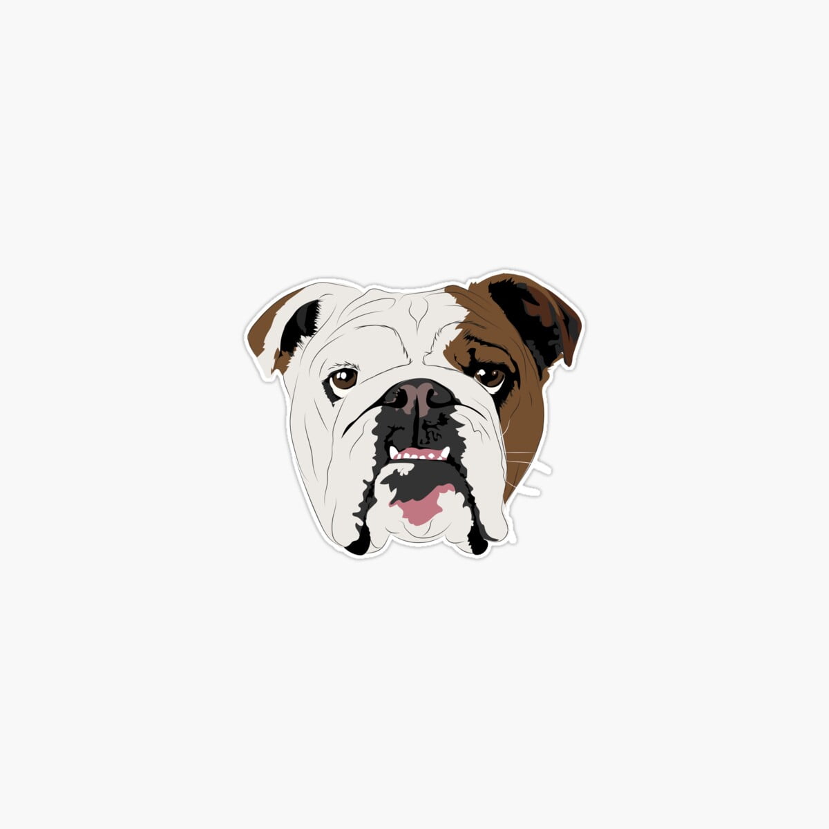 Onim Squishy Dogs - English Bulldog Sticker, Phone Decal Water Bottle ...