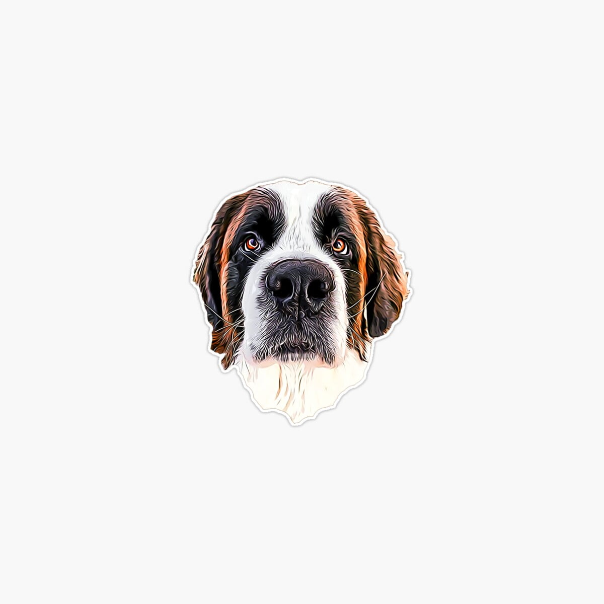 Onim St Bernard - The Look Sticker, Phone Decal Water Bottle Stickers ...