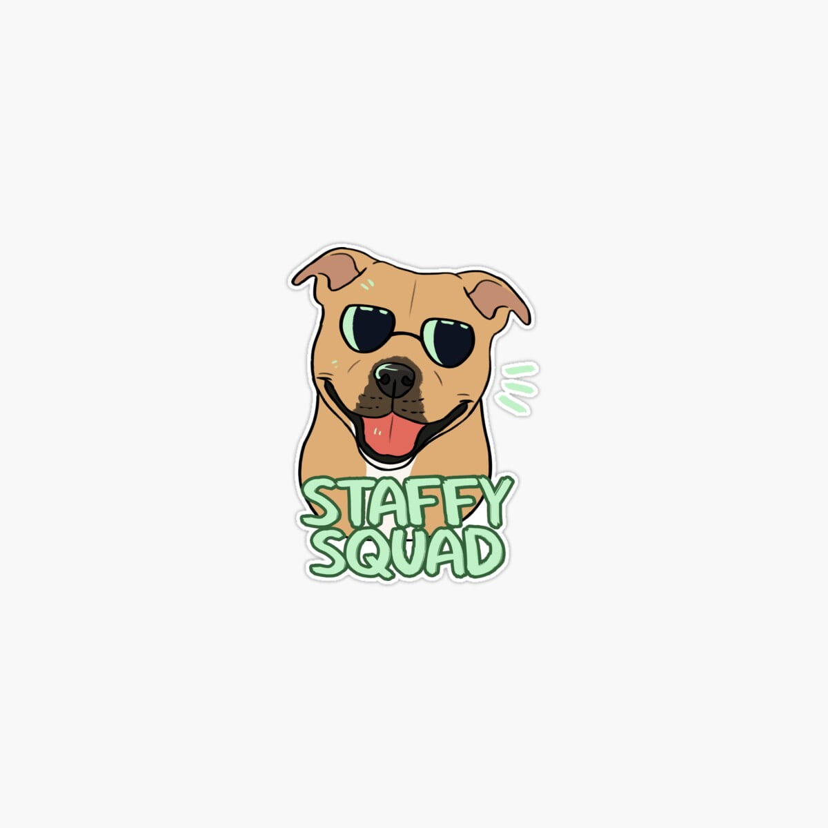 Onim Staffy Squad (Red) Sticker, Phone Decal Water Bottle Stickers Car ...