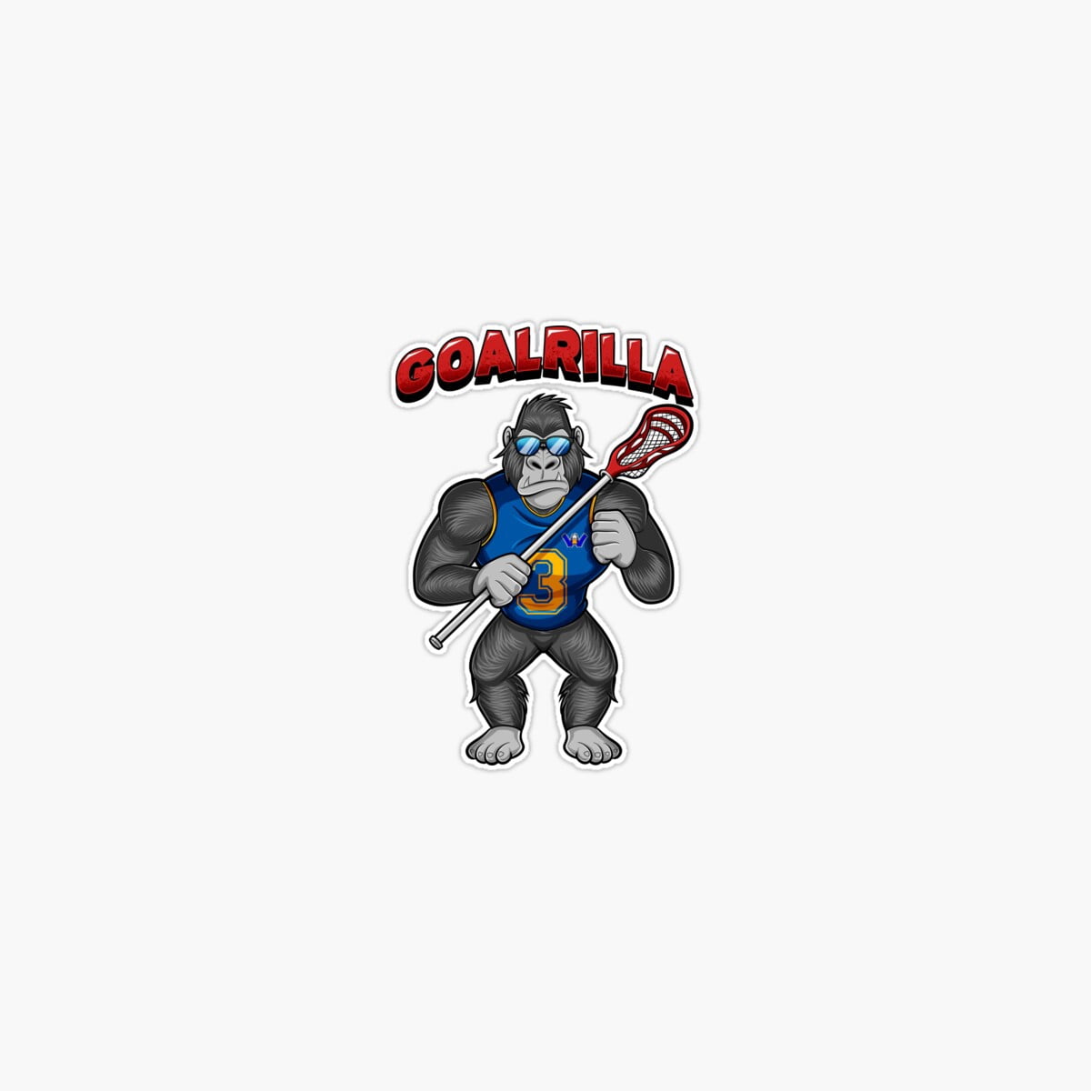 Onim Standing Goalrilla - Lacrosse Sticker, Phone Decal Water Bottle ...
