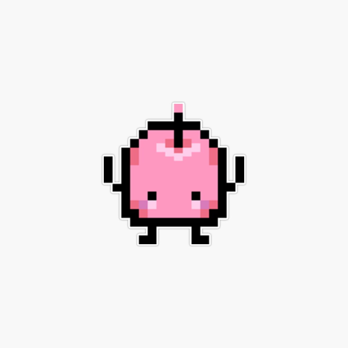 Onim Stardew Valley Pink Junimo Sticker, Phone Decal Water Bottle ...