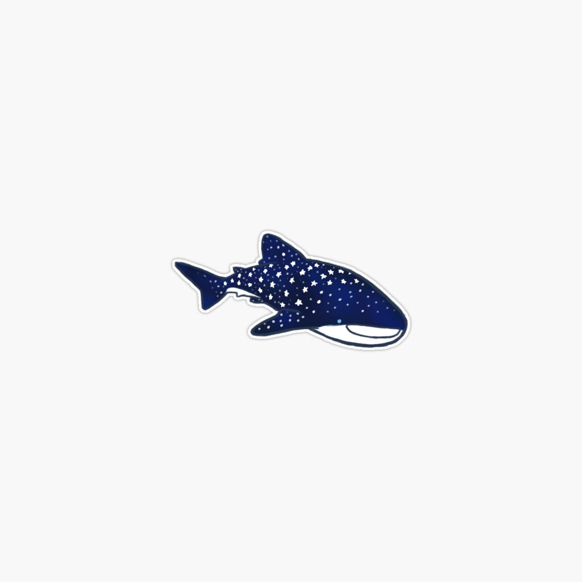 Onim Starry Whale Sharks (Dark version) Sticker - Walmart.com