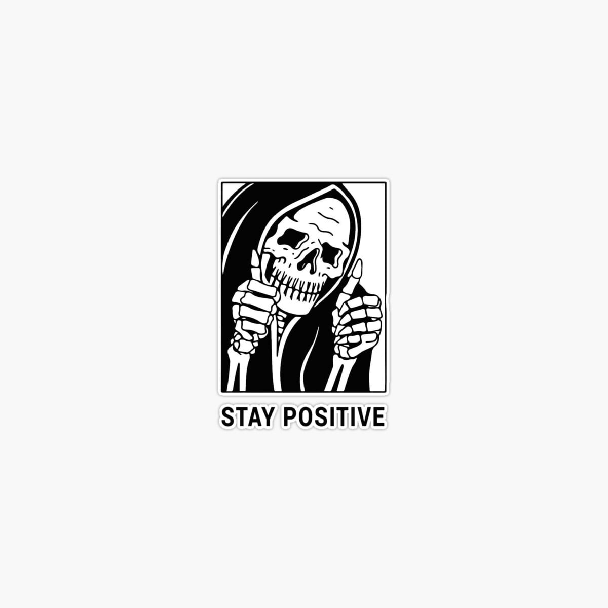 Onim Stay Positive , Reaper , Waterproof, Hydro Flask Sticker, Phone ...