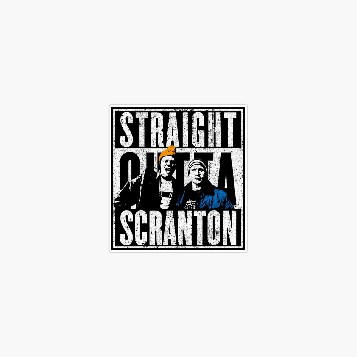 Onim Straight Outta Scranton - Lazy Scranton Sticker, Phone Decal Water ...
