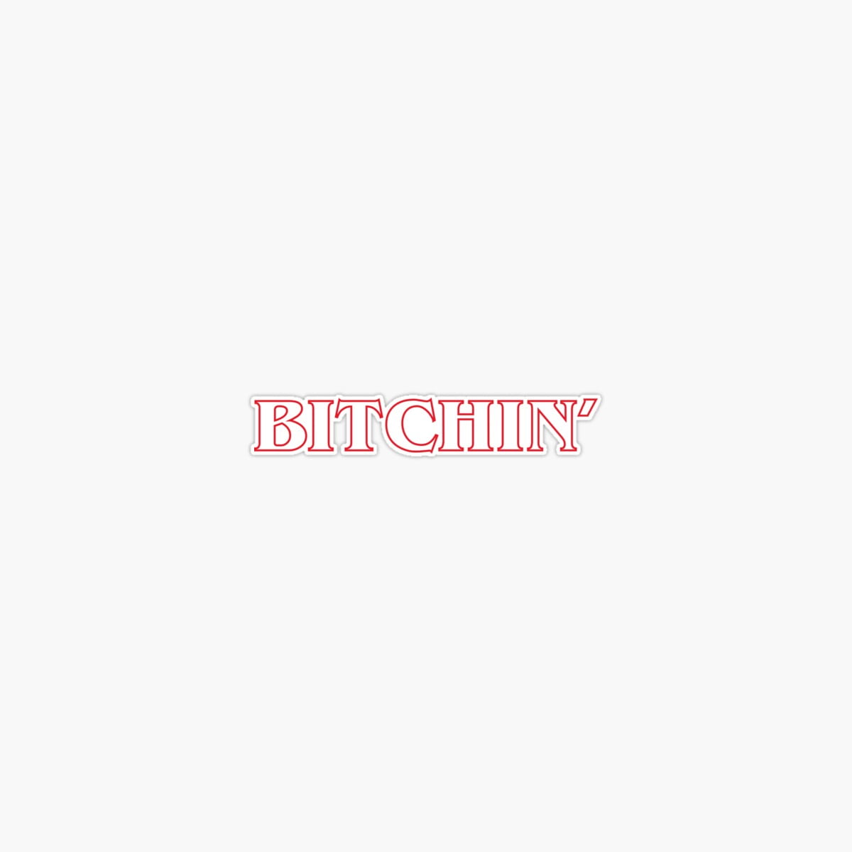 Onim Stranger Things Bitchin' Outline Sticker, Phone Decal Water Bottle ...