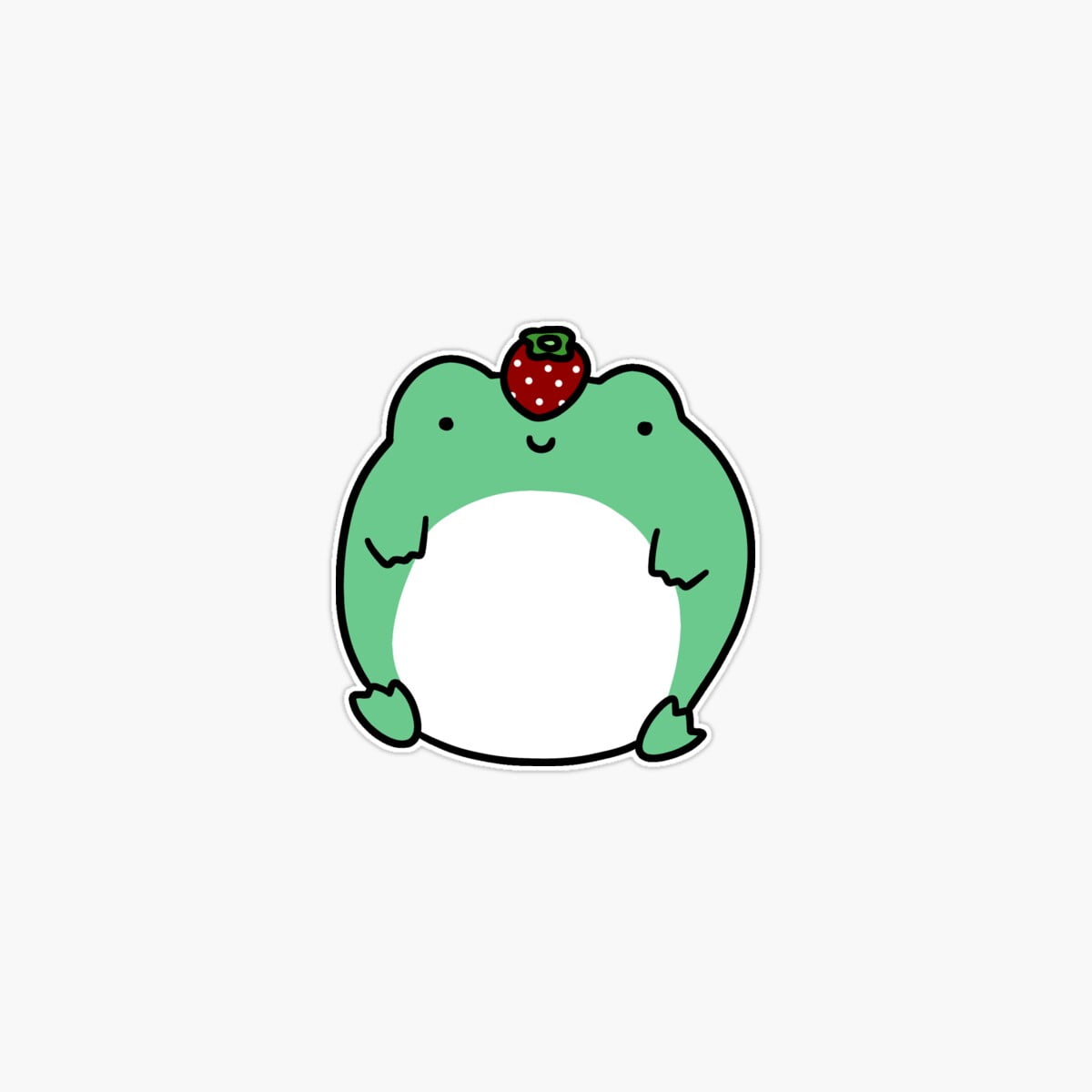 Onim Strawberry Frog Sticker - Walmart.com