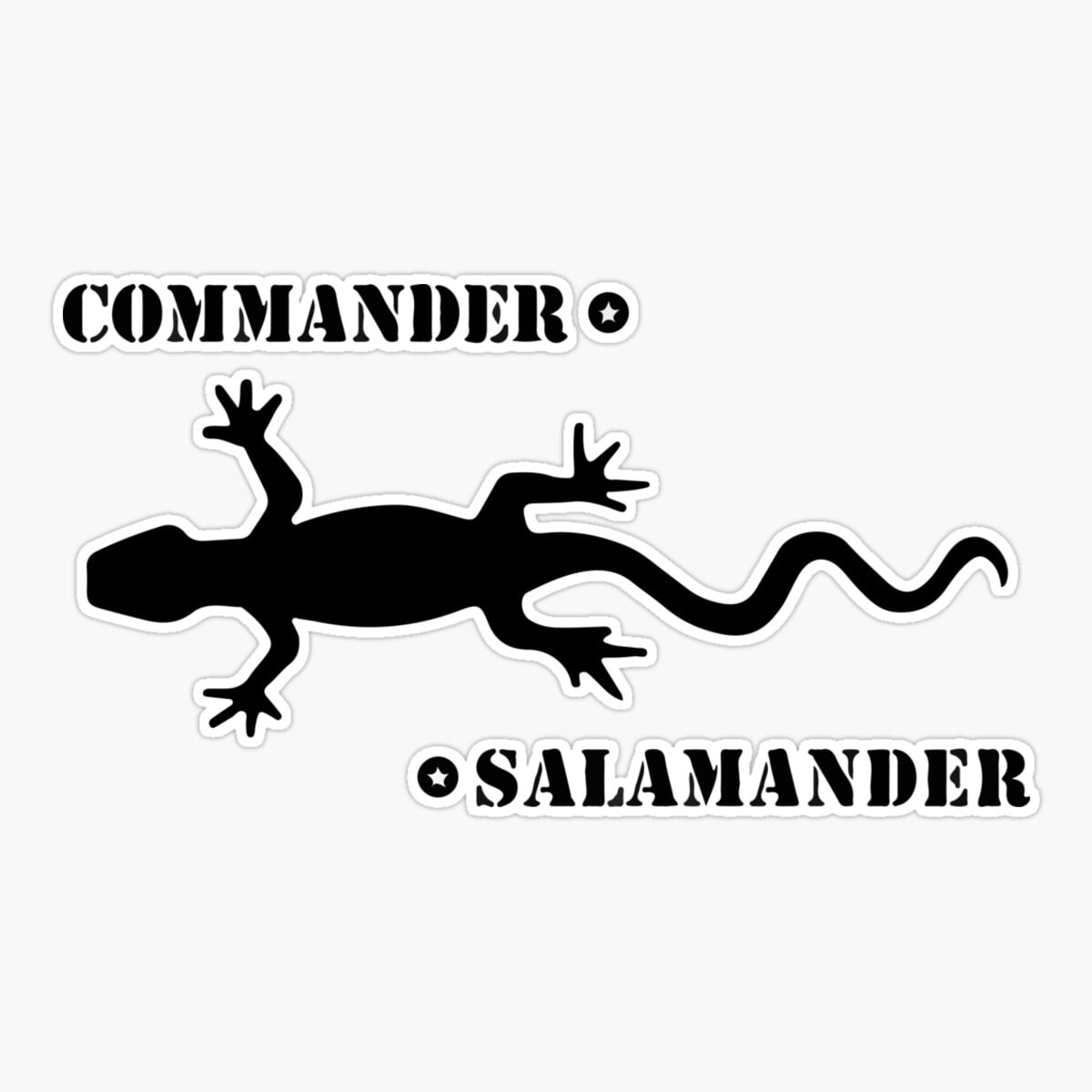 Onim Commander Salamander (Black) Sticker, Phone Decal Water Bottle ...