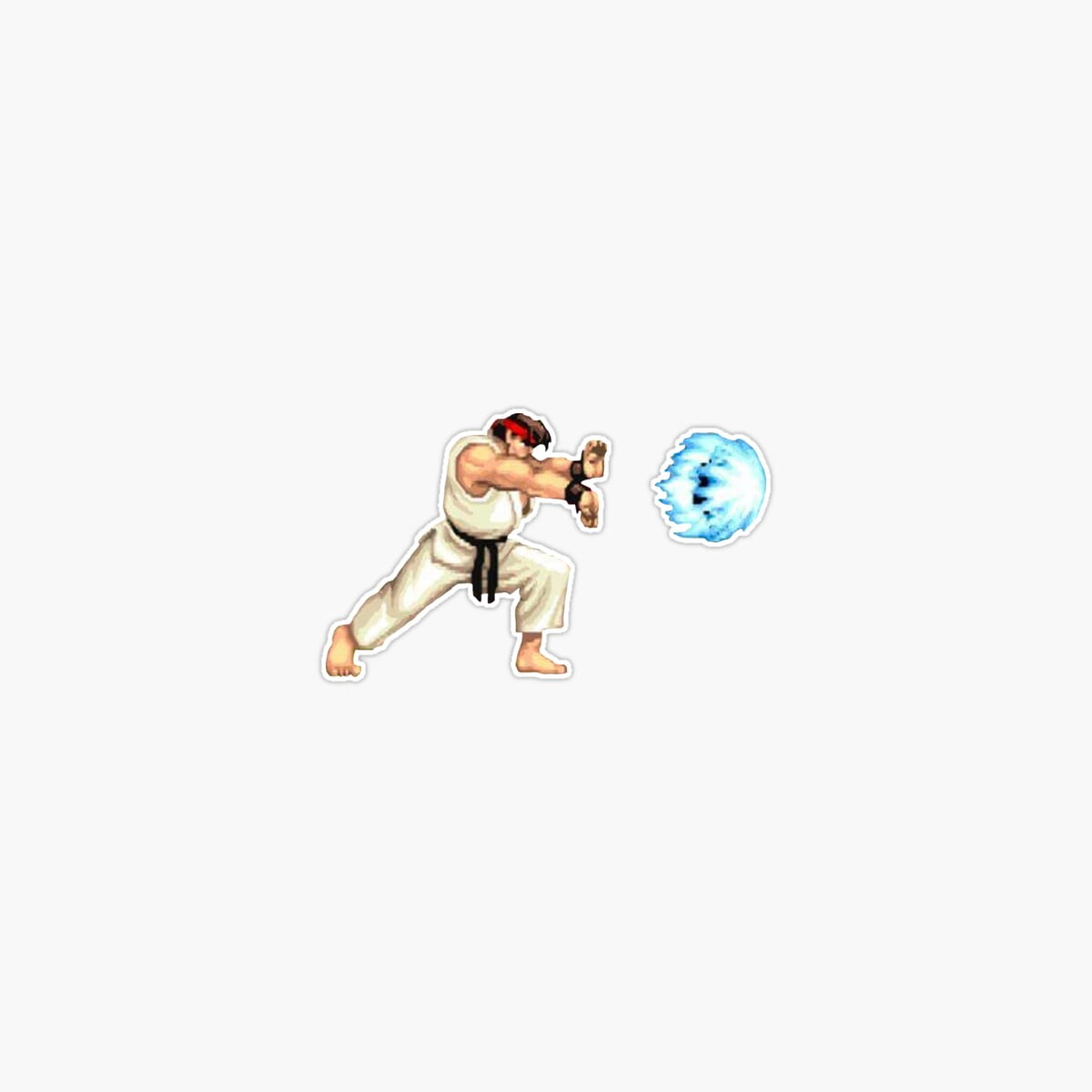 Onim Street Fighter - Ryu - Hadouken Sticker, Phone Decal Water Bottle ...