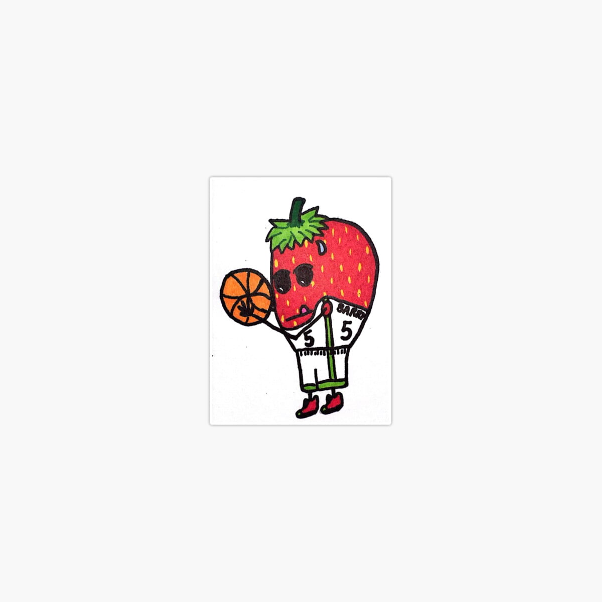 Onim Strongberry: Basketball Player Sticker, Phone Decal Water Bottle ...
