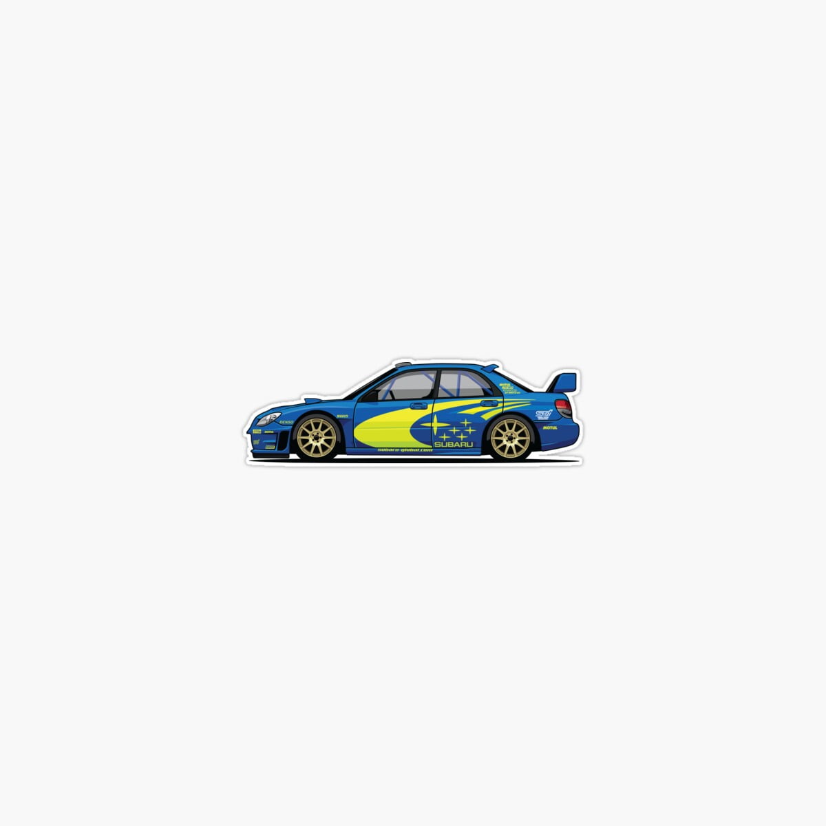 Onim Subaru Impreza Wrc Hawkeye Sticker, Phone Decal Water Bottle ...