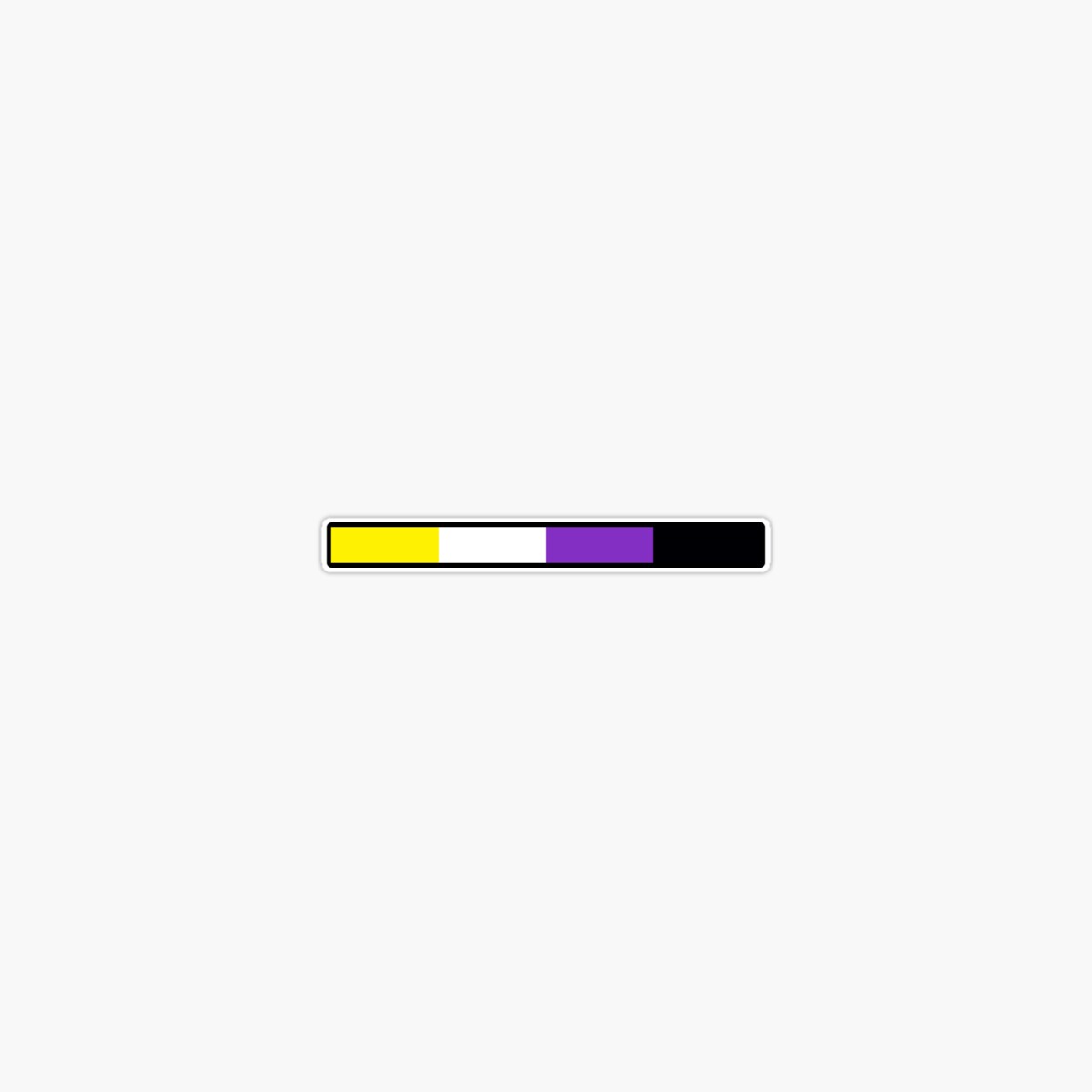 Onim Subtle Non-Binary Pride Flag Strip Sticker, Phone Decal Water ...
