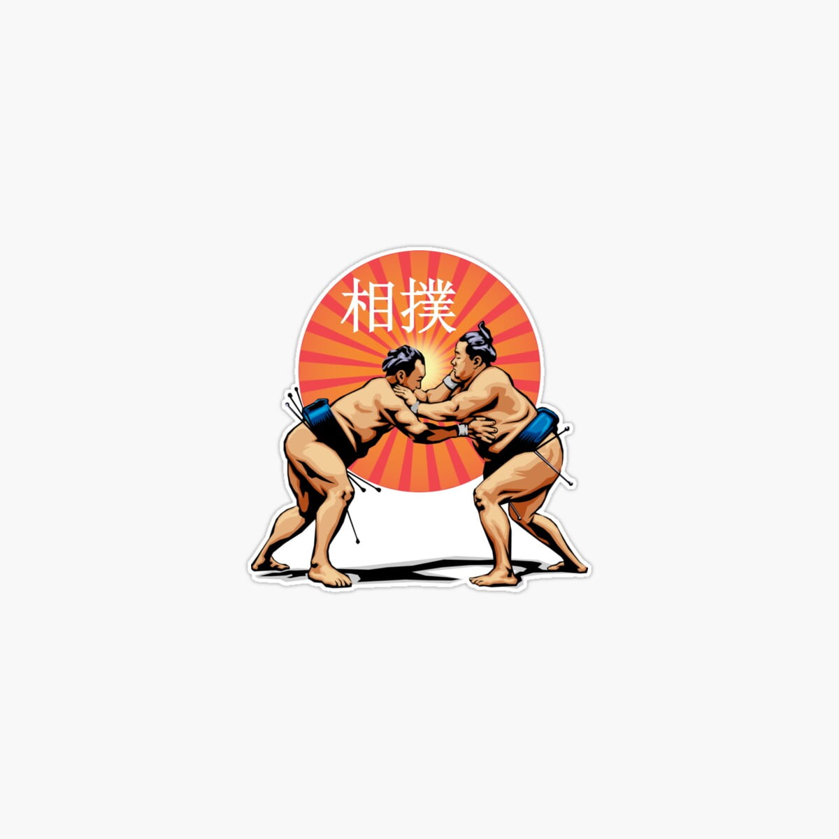 Onim Sumo Wrestler Sticker, Phone Decal Water Bottle Stickers Car ...