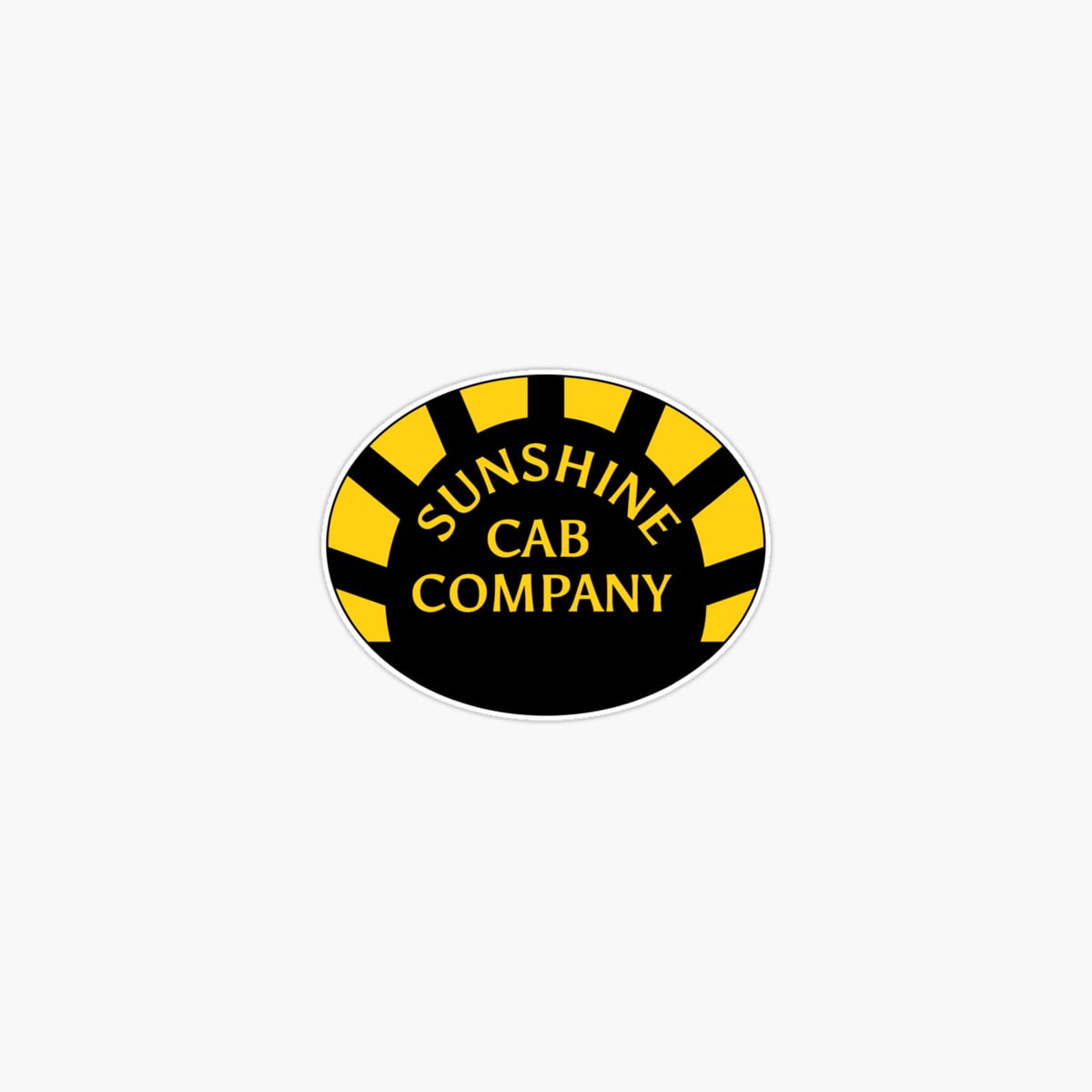 Onim Sunshine Cab Company Taxi Sticker, Phone Decal Water Bottle Stickers Car Decals, Funny ...