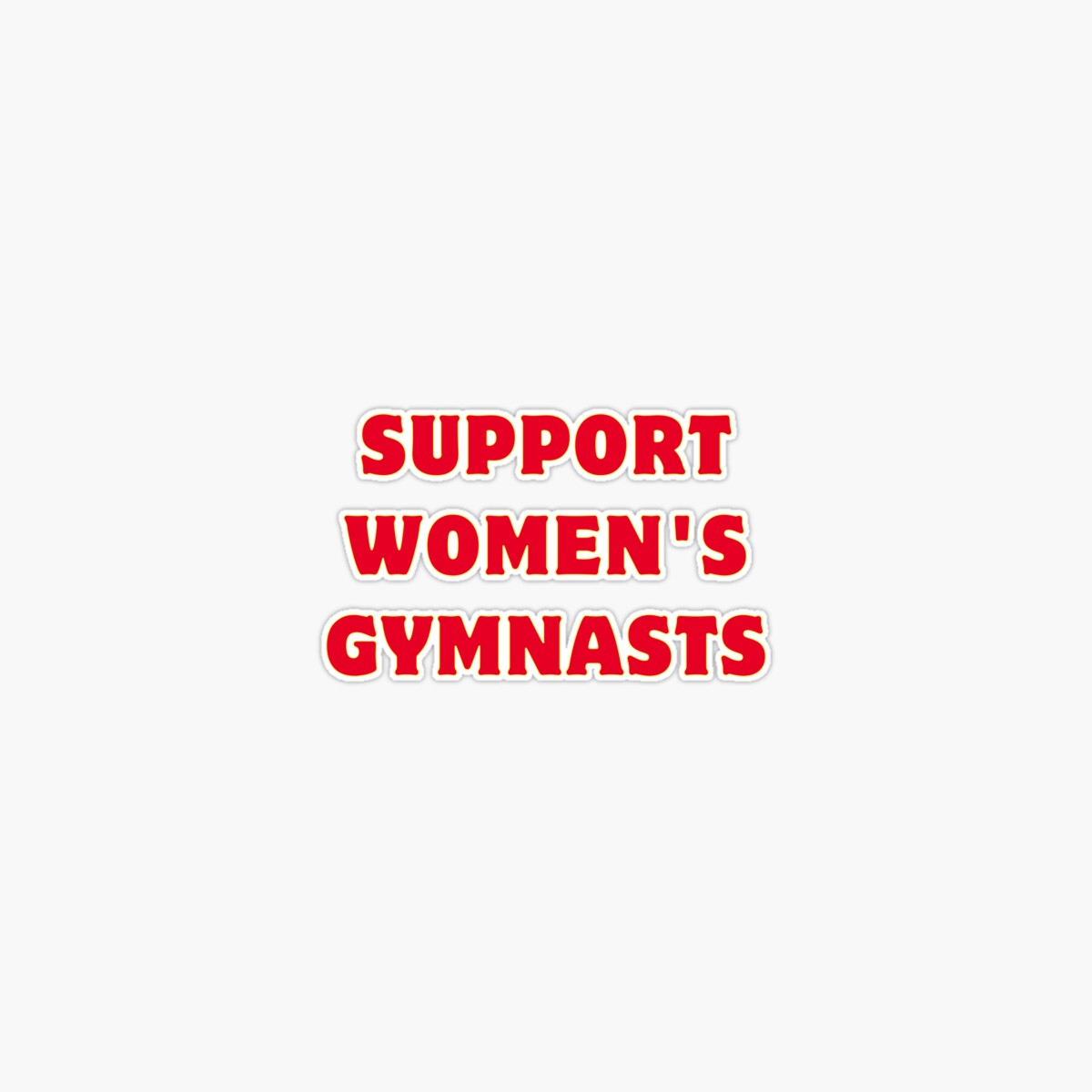 Onim Support Women'S Gymnasts Sticker, Phone Decal Water Bottle ...