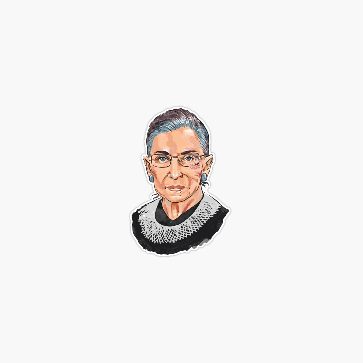 Onim Supreme Court Justice Ruth Bader Ginsburg Sticker, Phone Decal ...