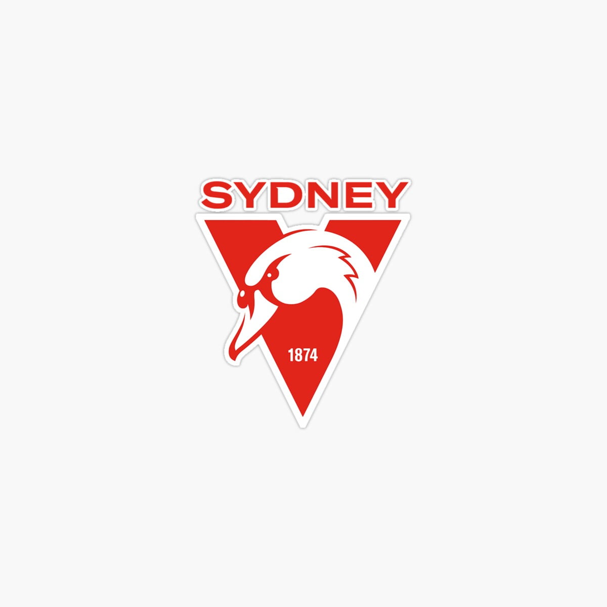 Onim Sydney The Bloods Swans Haughty Swannies-Logo Sticker, Phone Decal ...