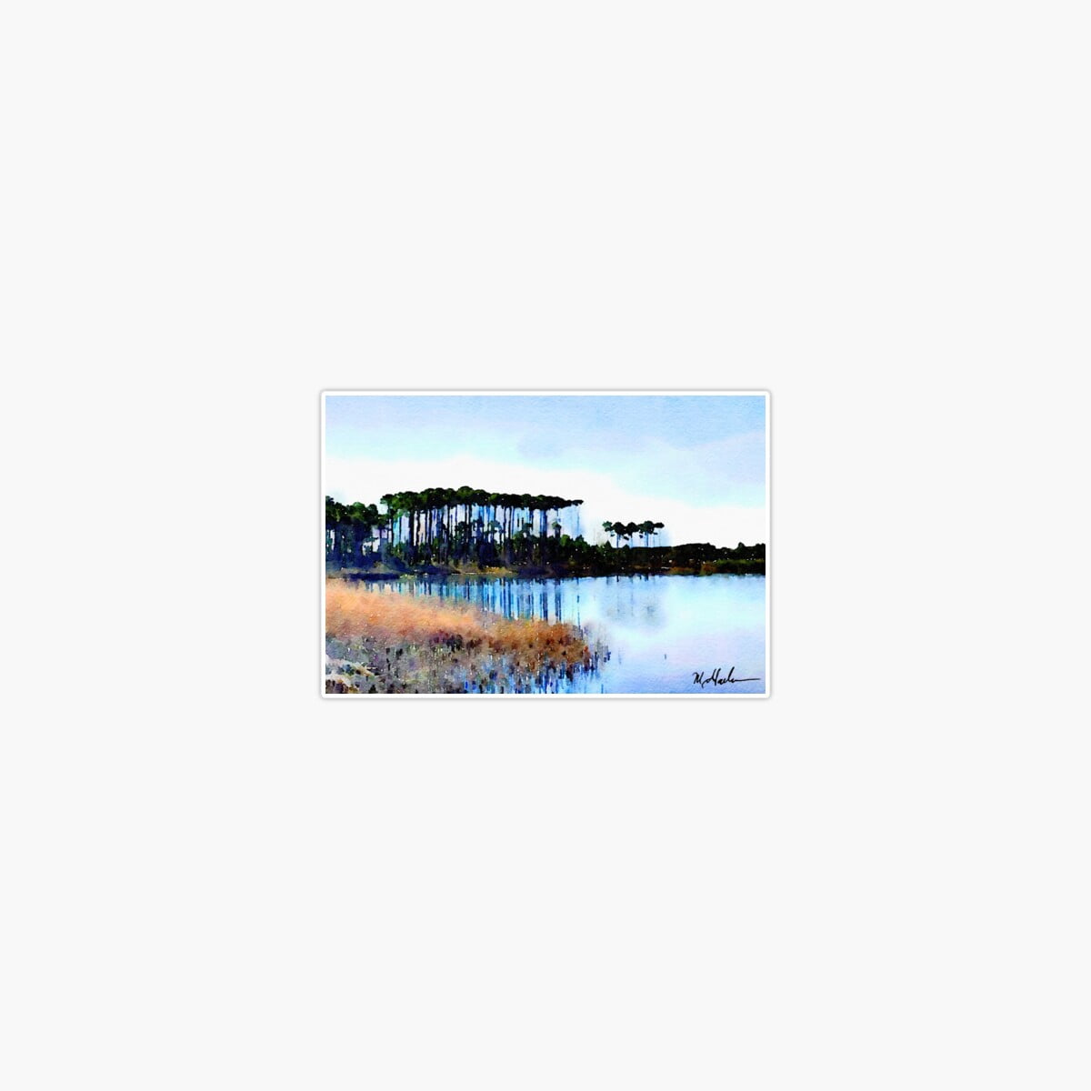 Onim Tall Stand of Trees on Grayton Beach 30a Puzzle Sticker - Walmart.com