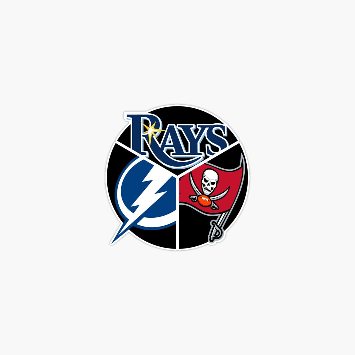 Onim Tampa Bay Sports Teams Triquad Essential Sticker, Phone Decal ...