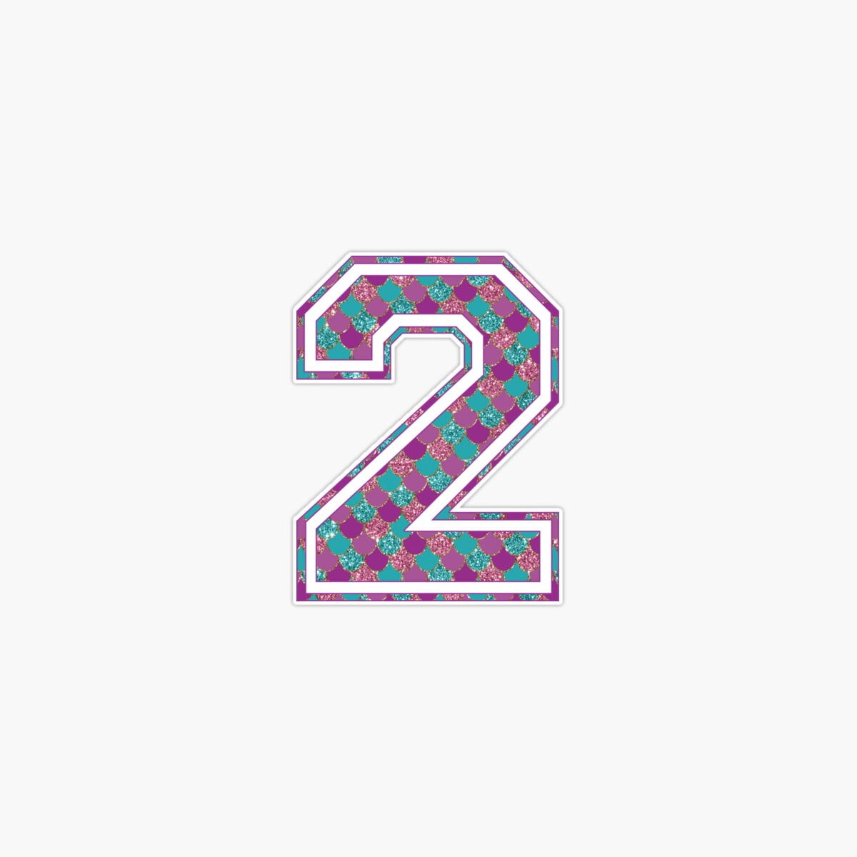Onim Team Sports Uniform Number # 2 - Mermaid Sticker, Phone Decal ...