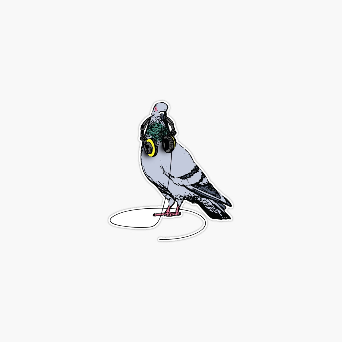 Onim Techno Pigeon Sticker, Phone Decal Water Bottle Stickers Car ...