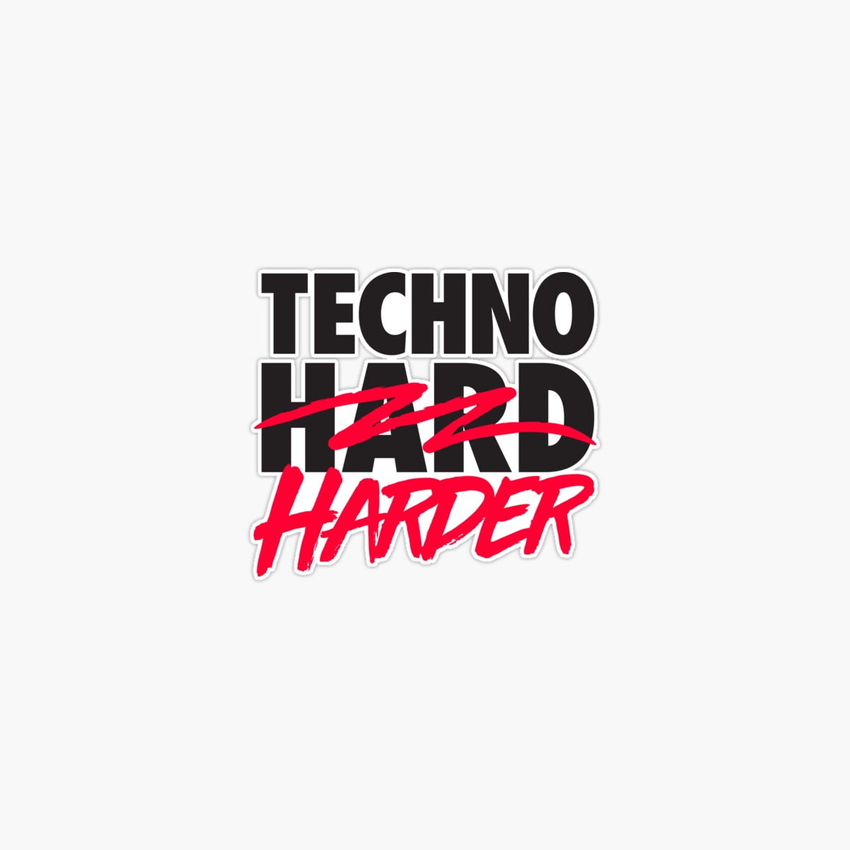 Onim Techno harder Sticker - Walmart.com