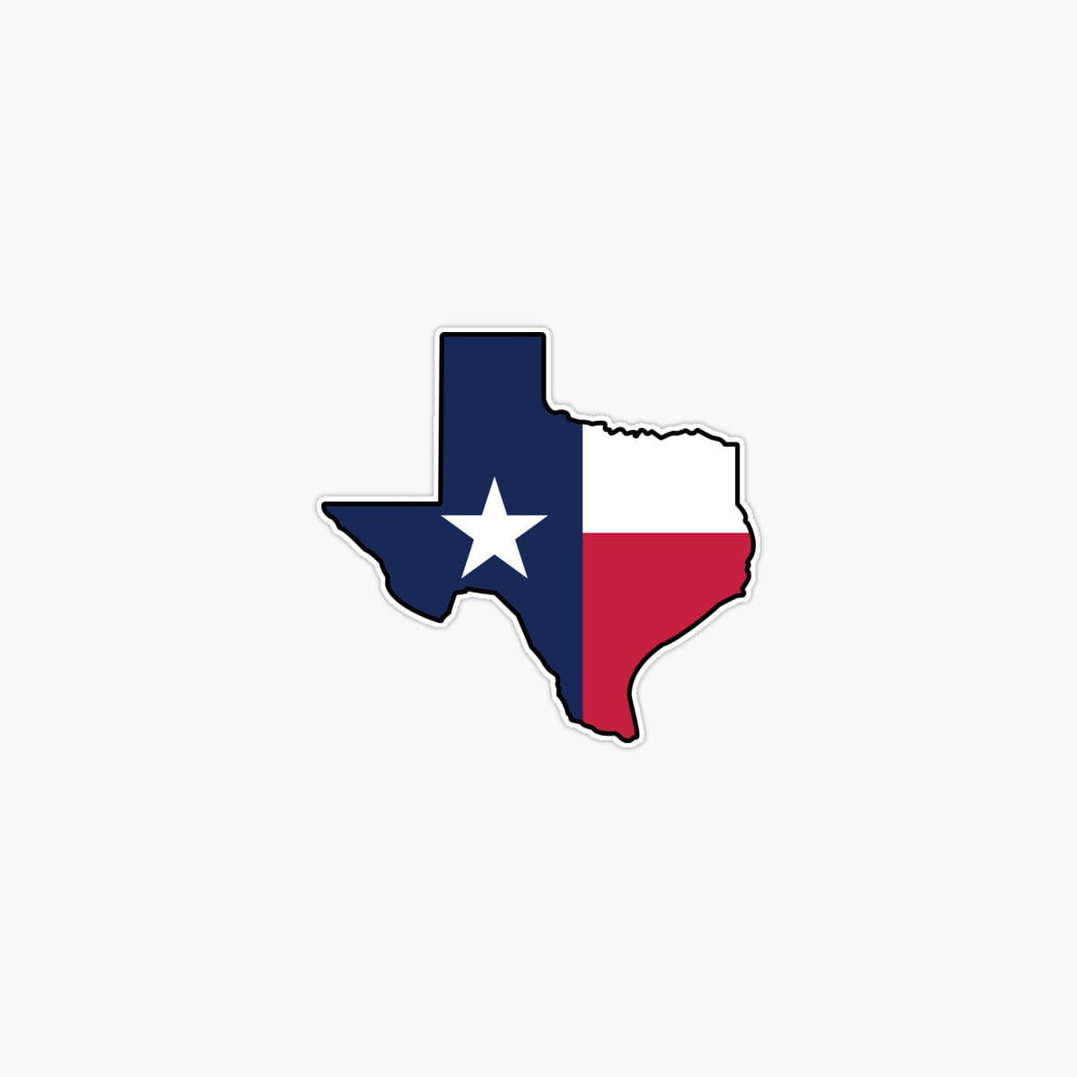 Onim Texas State Outline With Flag Sticker, Phone Decal Water Bottle ...