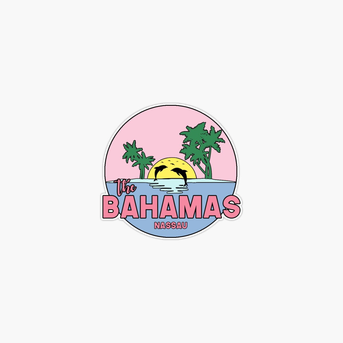 Onim The Bahamas, Nassau City Sticker Sticker, Phone Decal Water Bottle ...