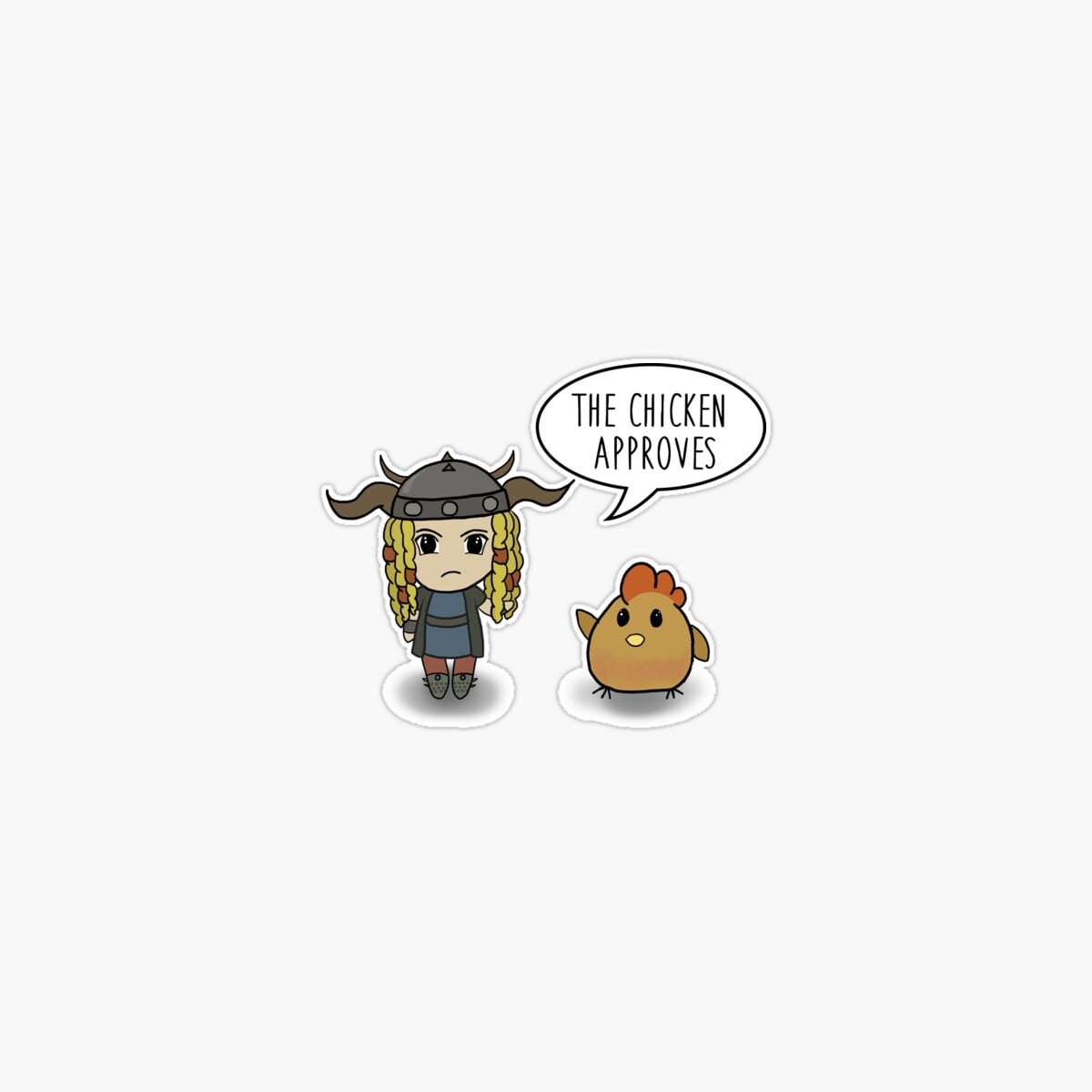 Onim The Chicken Approves Httyd Race To The Edge Sticker, Phone Decal ...