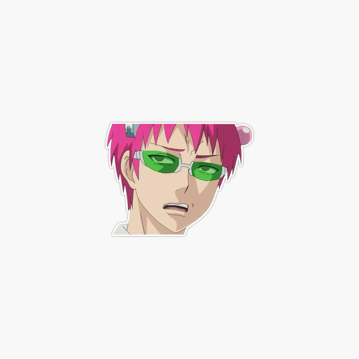Onim The Disastrous Life Of Saiki K Face Design Sticker, Phone Decal ...
