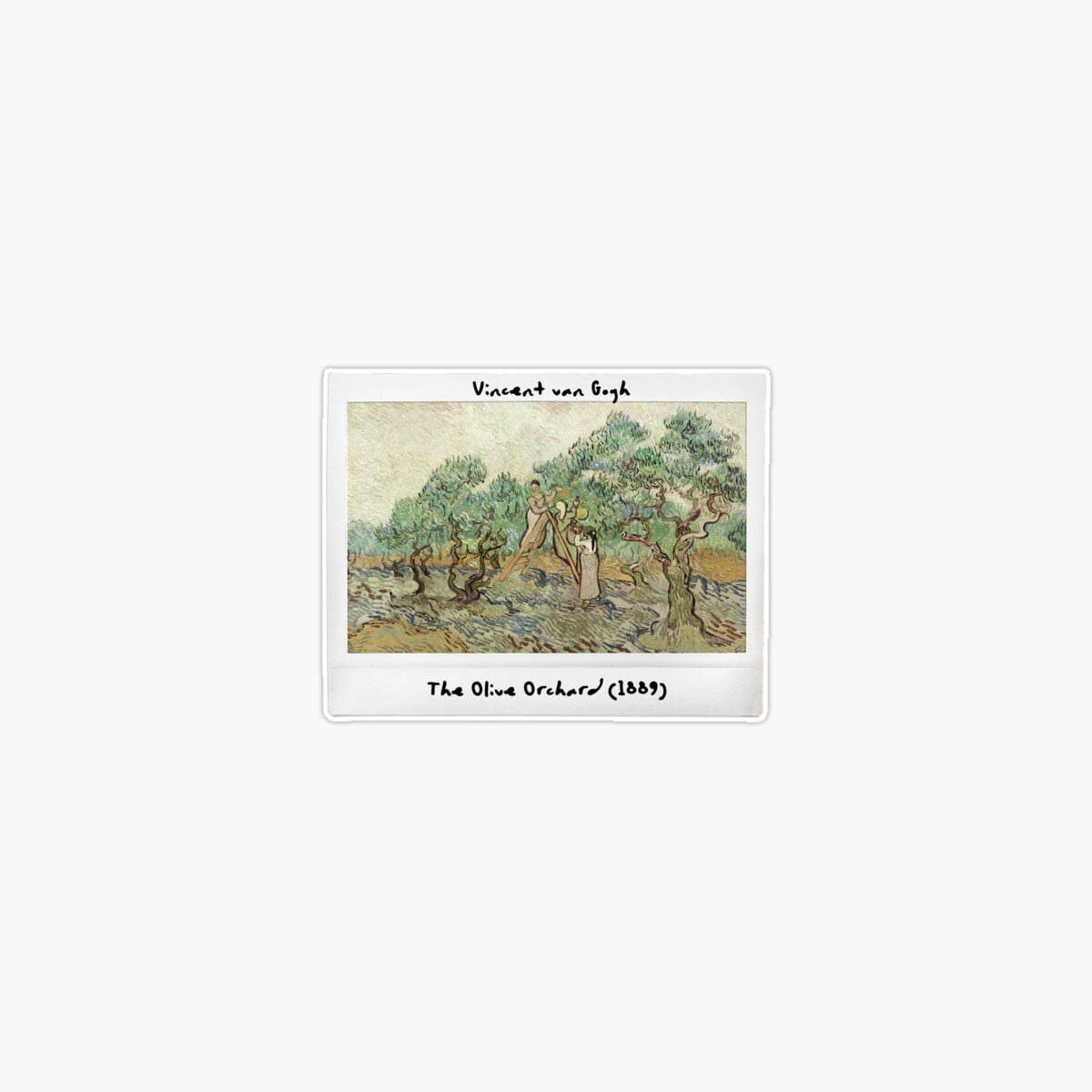 Onim The Olive Orchard (1889) by Vincent van Gogh Sticker - Walmart.com