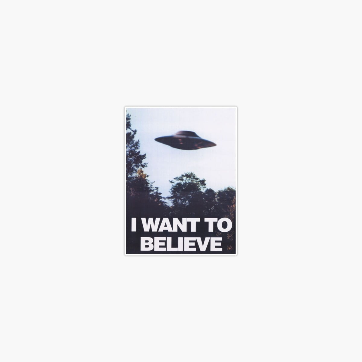 Onim The X-Files I Want To Believe Sticker, Phone Decal Water Bottle ...
