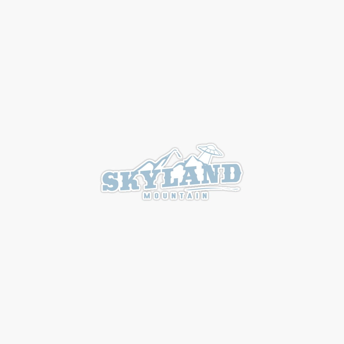 Onim The X Files: Skyland Mountain (Sky Blue) Sticker, Phone Decal ...