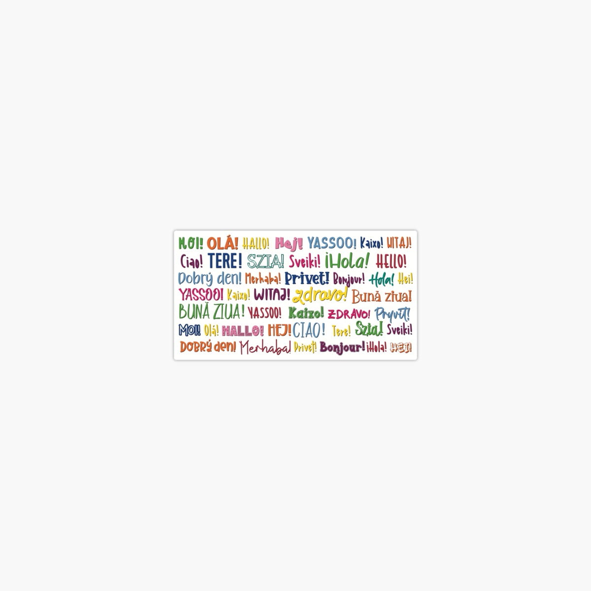 Onim The word Hello in different languages , text in many colors on ...