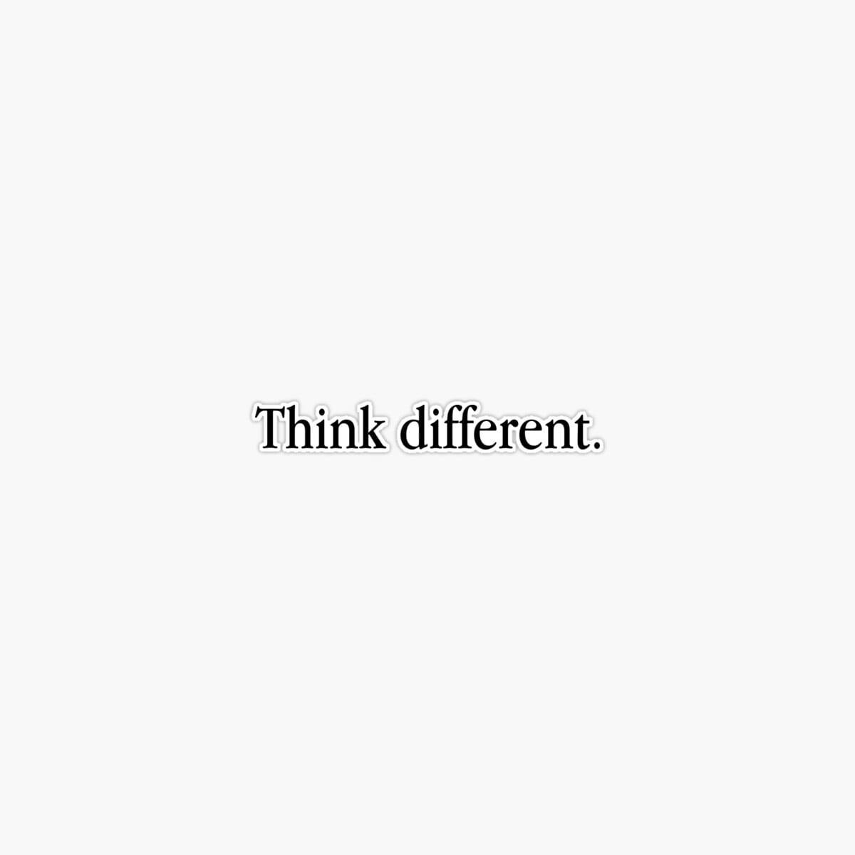 Onim Think Different Vintage Apple Slogan Sticker, Phone Decal Water ...