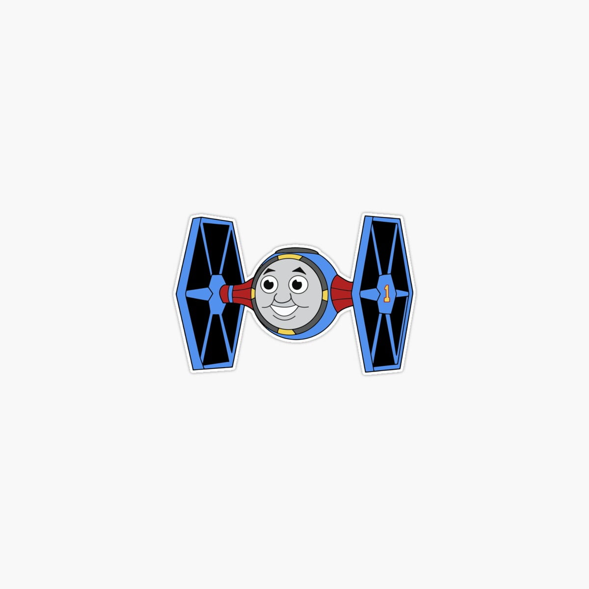 Onim Thomas The Tie Fighter - Original Sticker, Phone Decal Water ...